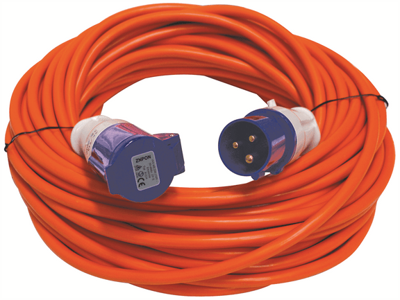 16 Amp Caravan Camping Mains Lead - 25 Metre (2.5mm Core)