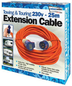 16 Amp Caravan Camping Mains Lead - 25 Metre (2.5mm Core)