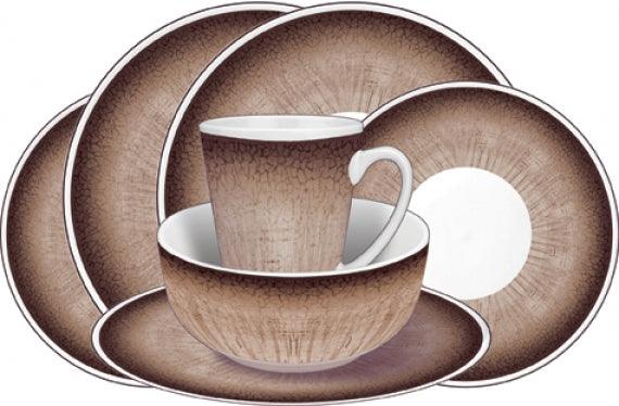 16 Piece Melamine Set Stone Design