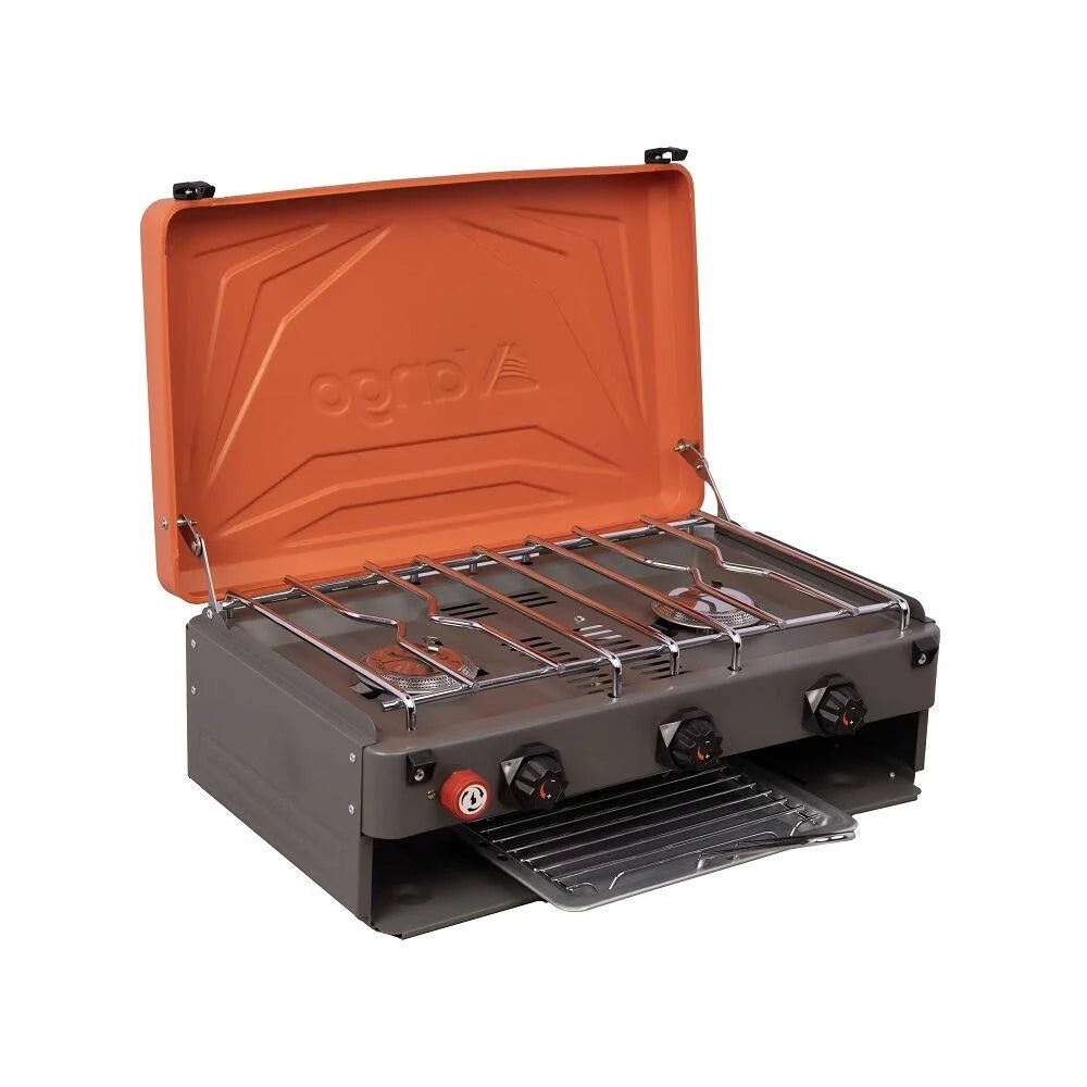 Vango Magma Camping Gas Cooker - Double Burner With Grill - Towsure