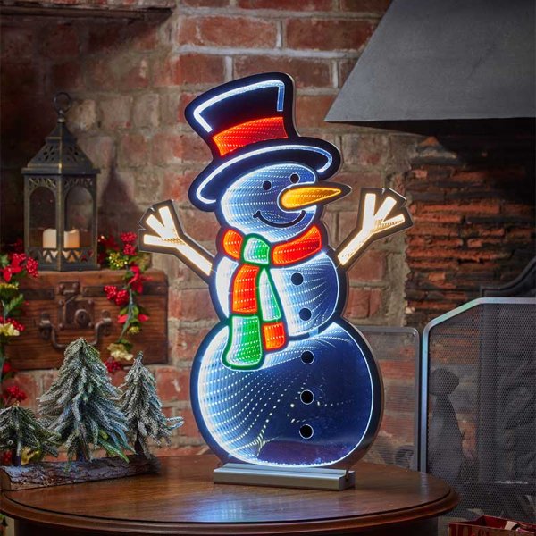 Three Kings Frosty Infinity Illuminated Decoration - 60cm - Towsure