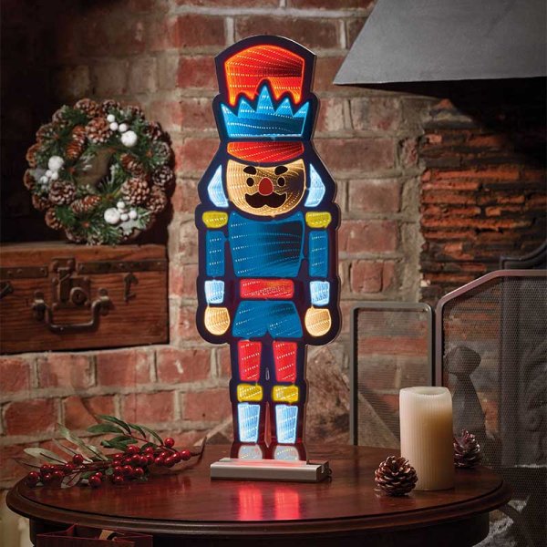 Three Kings Nutcracker Infinity Illuminated Decoration - 60cm - Towsure