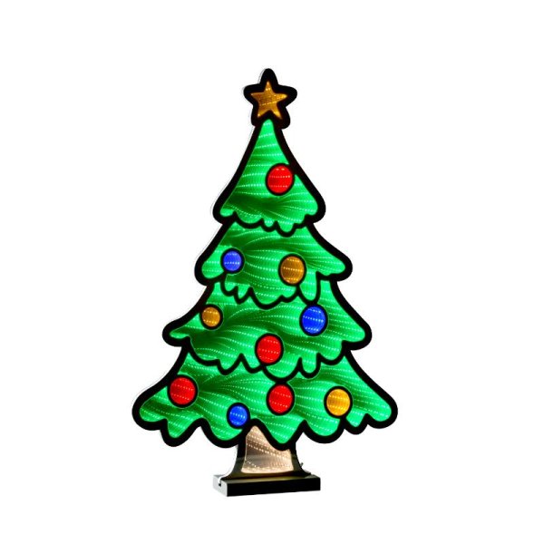 Three Kings Bauble Infinity Tree Illuminated Decoration - 60cm - Towsure