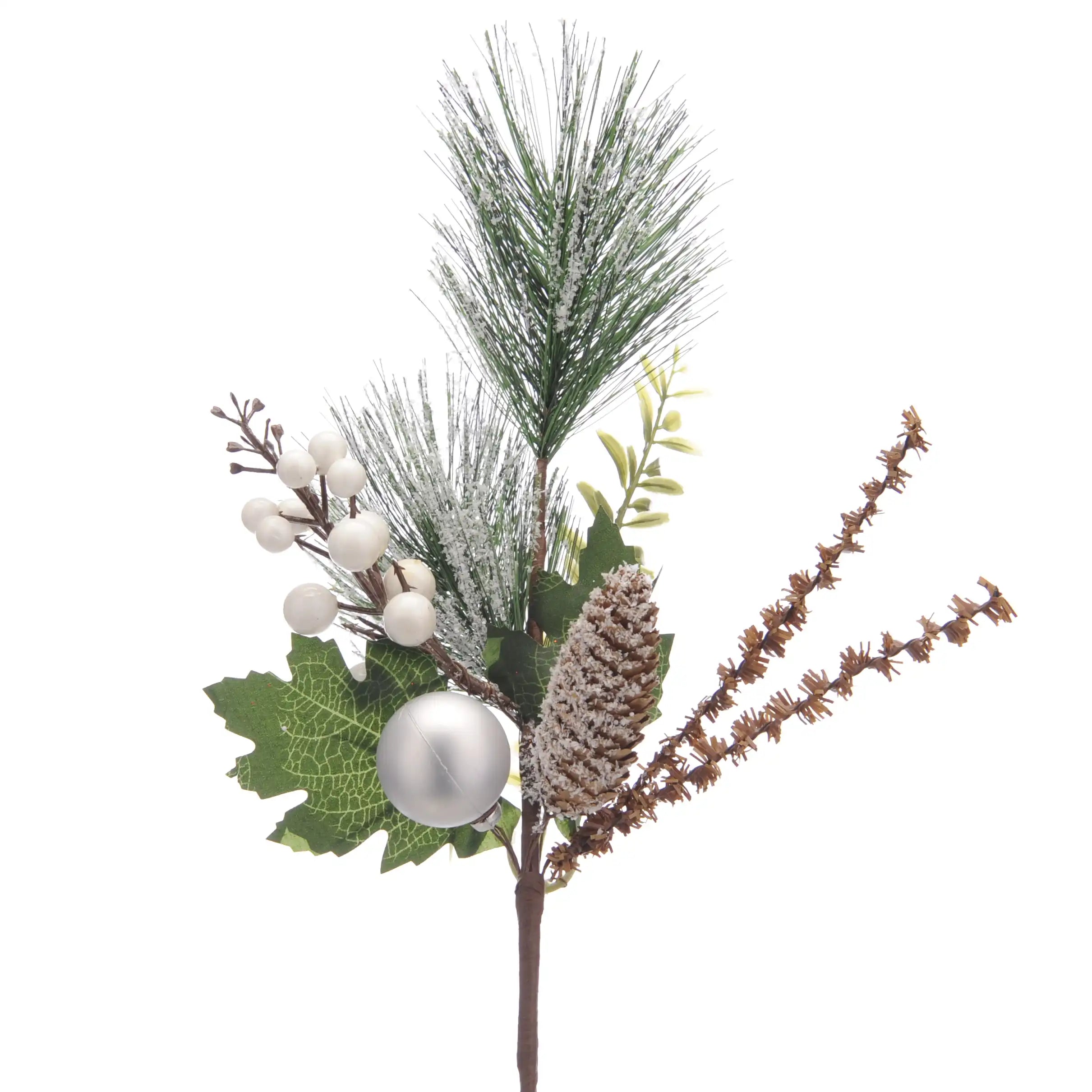 53cm Snow-Tipped Spruce Pick with White Berries | Premier Christmas UK