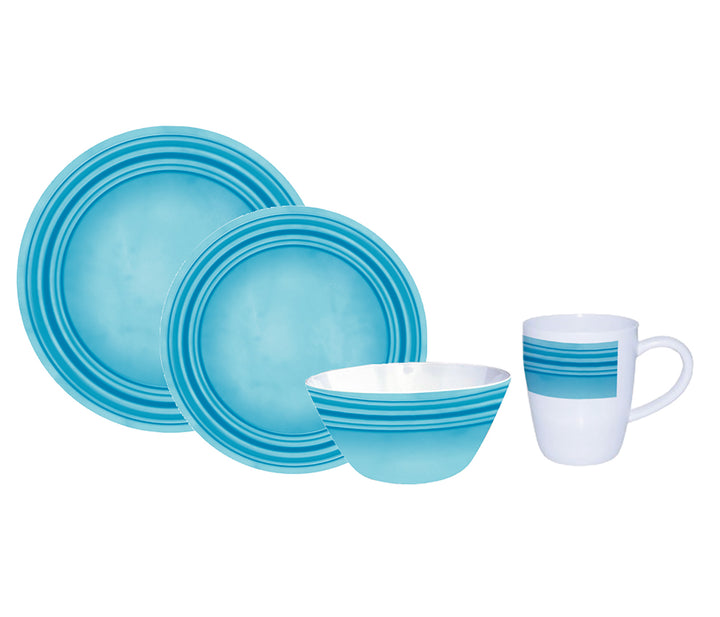 Via Mondo 16 piece Harvest Melamine Diner Set - Dishwasher Safe