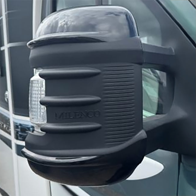 Milenco 2025 Ducato Wing Mirror Protector Bumpers - Black | Towsure