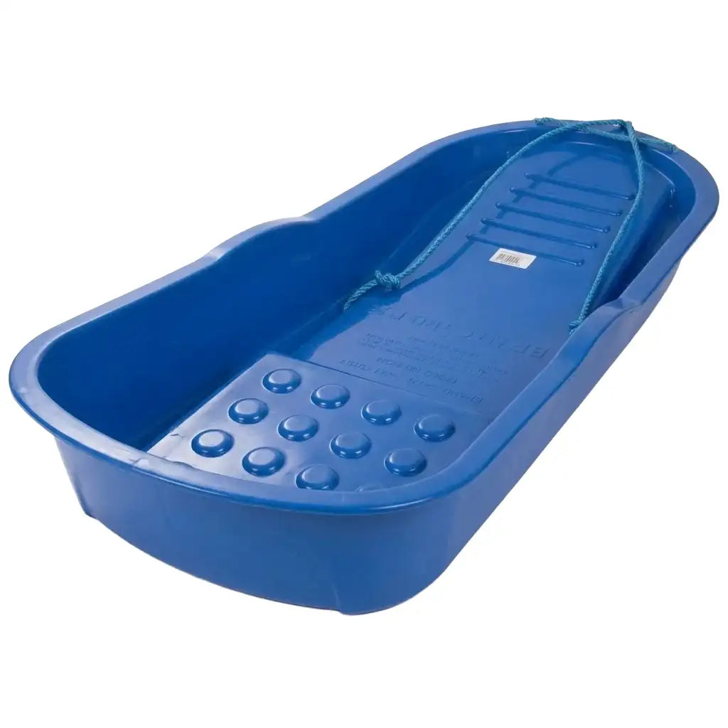 Swordfish Plastic Kids Snow Sledge | Blue Toboggan with Rope | Towsure