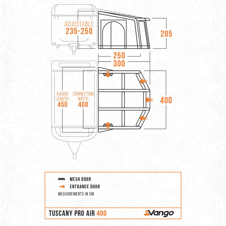 Vango Tuscany Pro Air 400 Awning (2026) | Quick-Pitch Caravan Awning