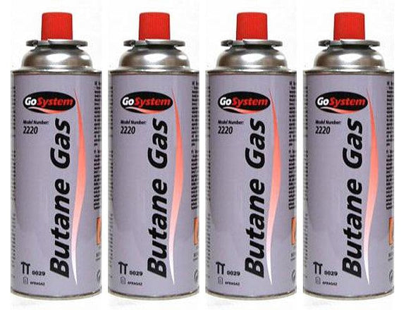 Butane Camping Gas Cartridge 220g - Pack Of 4 - Towsure