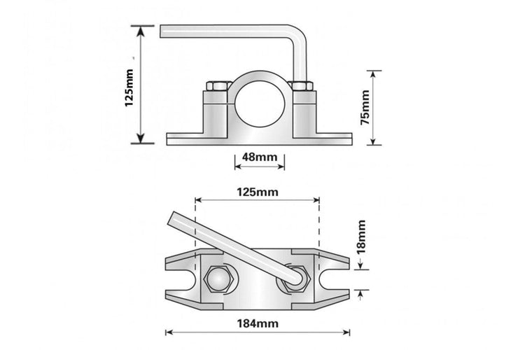 Maypole MP97455 Heavy Duty 48mm Dia Serrated Clamp - Towsure