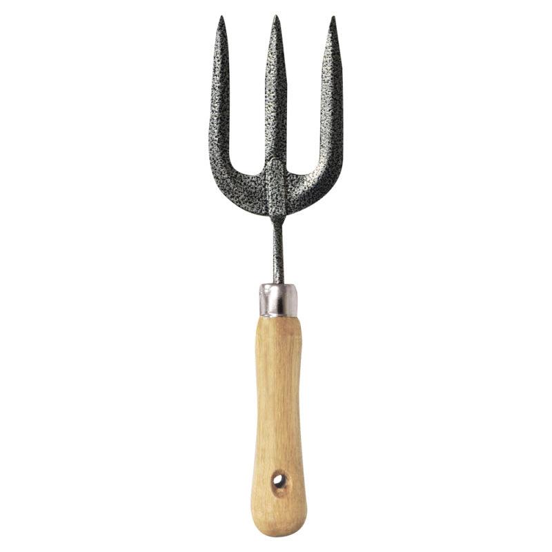 Kingfisher Garden Hand Fork with Wooden Handle