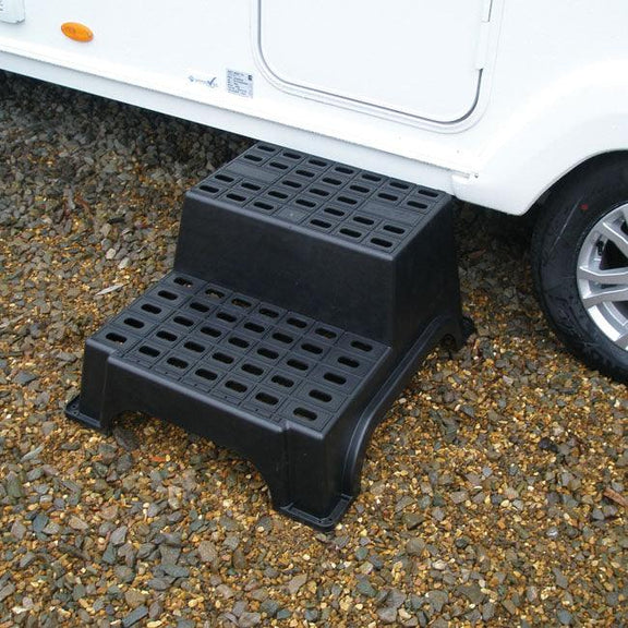Milenco Caravan Steps. Milenco MGI Giant Double Caravan Step - Towsure