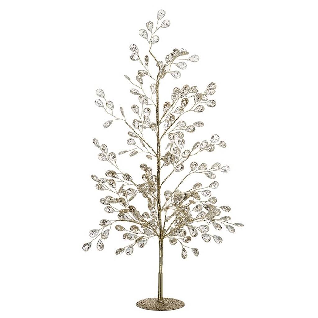 Tall Gold Sparkle Crystal Leaf Tree - 56cm - Towsure