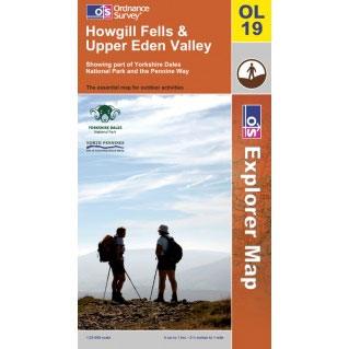 OS Explorer Map OL19 - Howgill Fells and Upper Eden Valley - Towsure