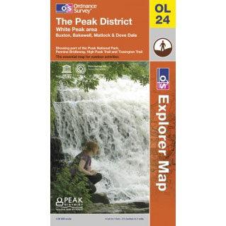 OS Explorer Map OL24 - The Peak District - White Peak area White Peak ...