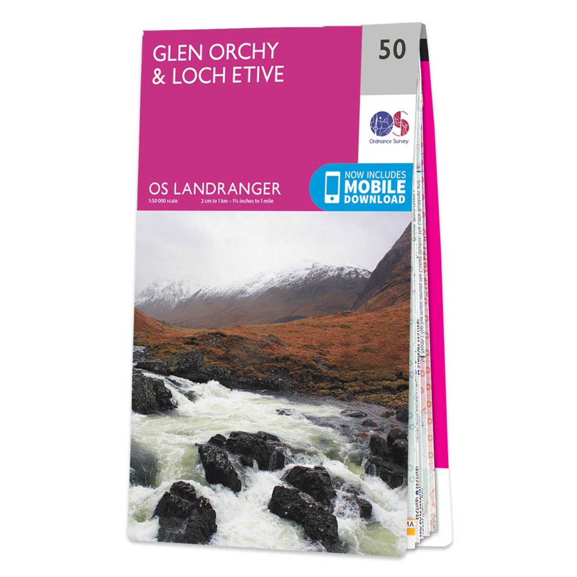 OS Landranger Map 50 Glen Orchy & Loch Etive - Towsure