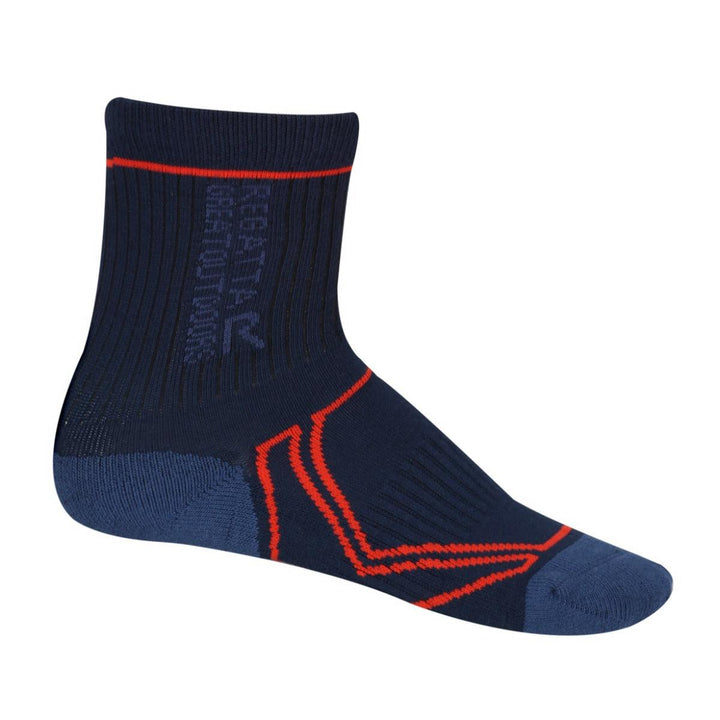 Regatta Kid's 2 Season Coolmax Trek & Trail Socks - Navy Amber Glow ...