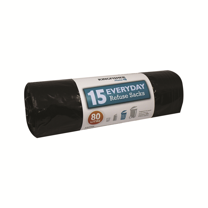 Refuse Bags (Pk 15) Black - Towsure