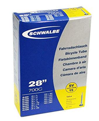 Schwalbe SV15XL Road Bike Inner Tube - 700 x 18-28C - Presta 60mm Valve