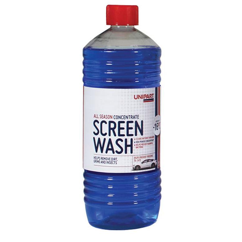 Unipart All-Season Concentrated Car Windscreen Screen Wash - 1 Litre