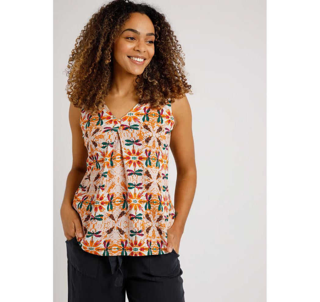 Weird Fish Women's Puerto Organic Cheesecloth Vest - Pale Pink - Towsure